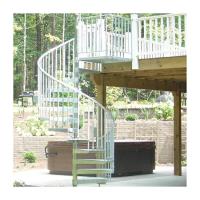 China Used build metal stairs steel staircase design casting iron spiral stairs for sale