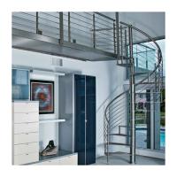 China Metal steps stainless steel staircase indoor iron spiral stairs for sale