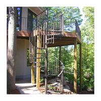 China Metal steps stainless steel staircase indoor iron spiral stairs for sale