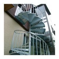 China Metal helical stair stainless steel baluster staircase wrought spiral stairs iron for sale