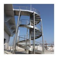 China Metal helical stair stainless steel baluster staircase wrought spiral stairs iron for sale