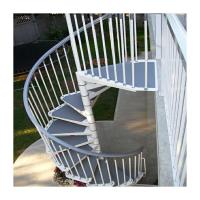 China Metal stair steps wrought iron baluster staircase steel sheet spiral stairs for sale