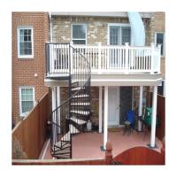 China Metal stair steps wrought iron baluster staircase steel sheet spiral stairs for sale