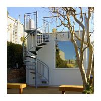 China Metal stair steps wrought iron baluster staircase steel sheet spiral stairs for sale