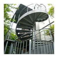 China Metal stair steps wrought iron baluster staircase steel sheet spiral stairs for sale