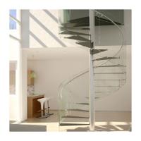 China Fance metal handrail stairs retro design steel structure staircase custom made cast iron spiral for sale