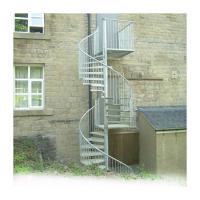 China Modern curved steel stair cast iron rotary staircase spiral stairs metal for sale