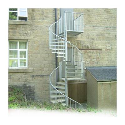 China Modern curved steel stair cast iron rotary staircase spiral stairs metal for sale