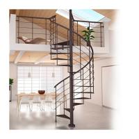 China Metal stair spindles cast iron stringer staircase design galvanized carbon steel spiral stairs for sale