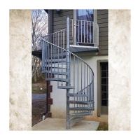 China Metal stair spindles cast iron stringer staircase design galvanized carbon steel spiral stairs for sale