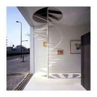 China Prefab metal stairs stainless steel circular staircase mounted wrought iron spiral stair for sale