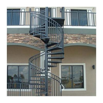 China Industrial metal stairs iron craft staircase stainless steel railing spiral stair for sale