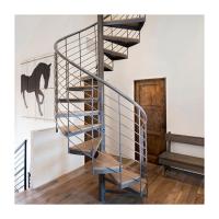 China Sheet metal carbon steel staircase iron outdoor spiral stairs for sale