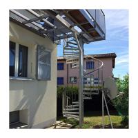 China Wrought iron decorative basket casting metal staircase spiral steel stairs for sale