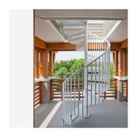 China Sheet metal iron round staircase steel loft spiral stairs for sale