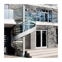 China Sheet metal iron round staircase steel loft spiral stairs for sale