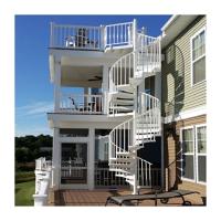 China Sheet metal iron round staircase steel loft spiral stairs for sale