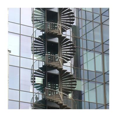 China Indoor single stringer steel stairs cast iron staircase design metal spiral stairs exterior for sale