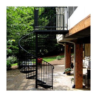 China Prefab metal stairs outdoor iron piral staircase outdoor steel spiral stairs for sale