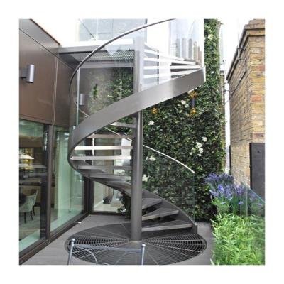 China Commercial metal stairs outdoor decorative iron staircase free sample oem steel spiral stairs for sale