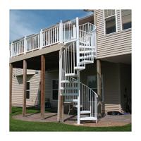 China Wrought iron fittings high quality metal staircase used steel spiral stairs for sale