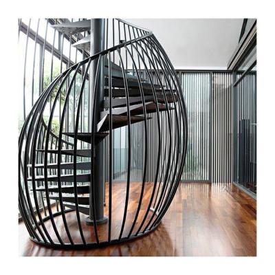 China Outdoor used metal stairs install steel beam iron spiral staircase prices for sale