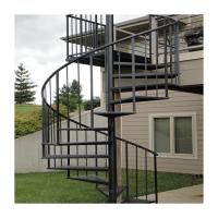 China Metal stair design iron railing staircase philippines steel spiral stairs for sale