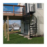 China Metal stair design iron railing staircase philippines steel spiral stairs for sale
