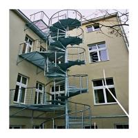 China Metal material staircase with carbon steel beam cast iron spiral stairs for sale