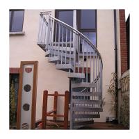China Metal material staircase with carbon steel beam cast iron spiral stairs for sale