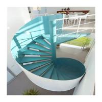 China Fance metal handrail stairs decorative iron staircase galvanized steel spiral stairs for sale