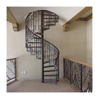 China Metal arc stairs outdoor steel structure staircase cast spiral stairs iron for sale
