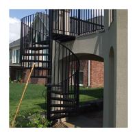 China Indoor steel beam stairs indoor cast iron staircase Model metal spiral stair railing for sale