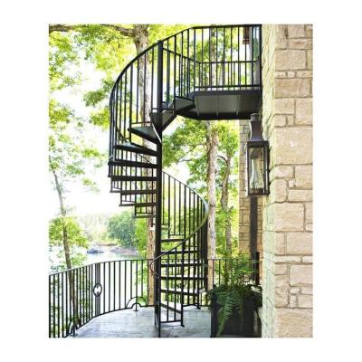 China Iron stairs handrails metal used staircase Metal Railing Steel Spiral Stairs for sale