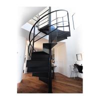 China Decorative metal columns cost of staircase steel interior cast iron spiral stairs for sale