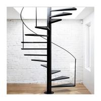China Metal wire mesh stairs mild steel residential staircase small spiral stairs iron for sale