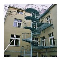 China Metal wire mesh stairs mild steel residential staircase small spiral stairs iron for sale