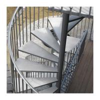 China Iron balcony railings designs used metal staircase white carbon steel spiral stairs for sale