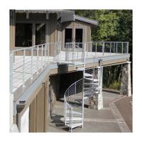 China Decorative metal handrails wrought iron series staircase stainless steel glass spiral stair for sale