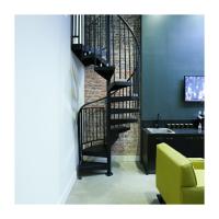 China Decorative metal handrails wrought iron series staircase stainless steel glass spiral stair for sale