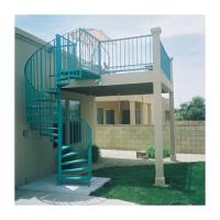 China Exterior metal stairs curved steel staircase spiral cast iron stairs for sale