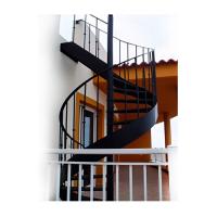 China Metal safety loop pin single carbon steel beam staircase china cast iron spiral stair for sale