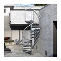 China Metal stair steps stainless steel staircase design wrought iron spiral for sale
