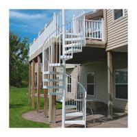 China Metal stair steps stainless steel staircase design wrought iron spiral for sale