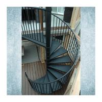 China Metal stair steps stainless steel staircase design wrought iron spiral for sale