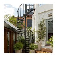 China Metal stair steps stainless steel staircase design wrought iron spiral for sale