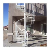 China Used wrought iron fencing decorative metal staircase industrial steel spiral stair for sale
