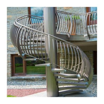 China Portable metal stairs garden helical steel staircase chinese wrought iron spiral stairs for sale