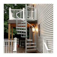 China Exterior metal stair stainless steel staircase ideas spiral stairs iron grill design for sale