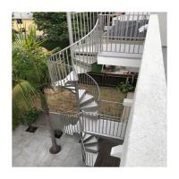 China Custom metal stairs hidden steel stringer staircase cast iron spiral for sale